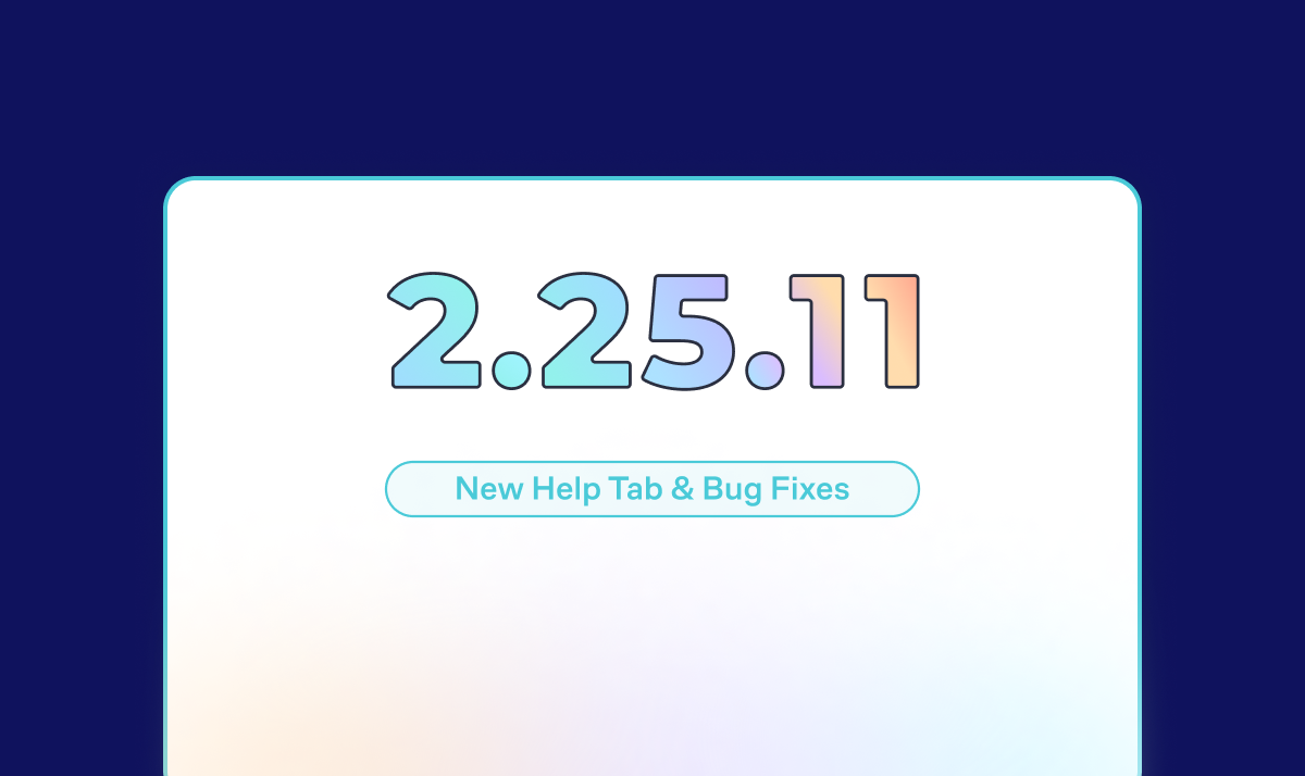 Release 2.25.11 - New Help Tab & Bug Fixes - Limit Login Attempts Reloaded